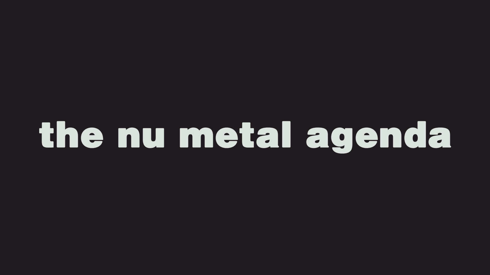 Pinkshift - The Nu Metal Agenda