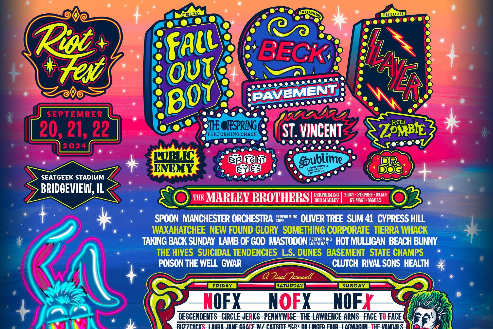 Riot Fest Reveals Lineup, Fall Out Boy, Beck, Pavement, and Slayer ...